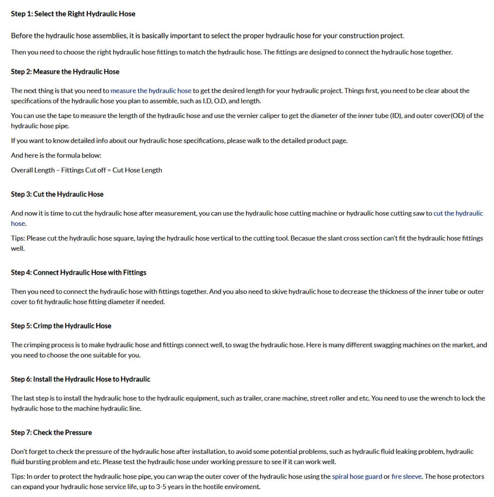 The Complete Guide About Hydraulic Hose Assembly